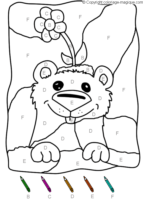 Coloriage educatif - Coloriages magiques alphabet/Un petit hamster au lit.