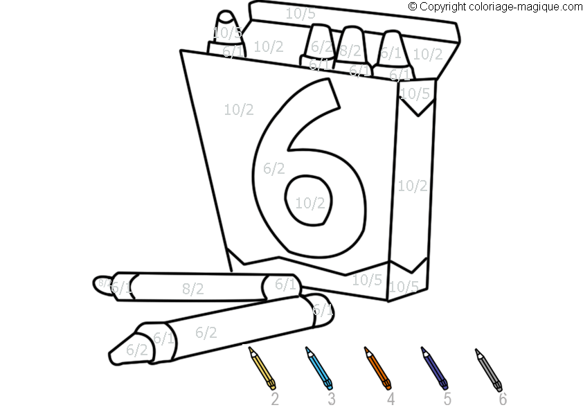 Coloriage educatif - Coloriages magiques divisions/Colorie cette boite ...