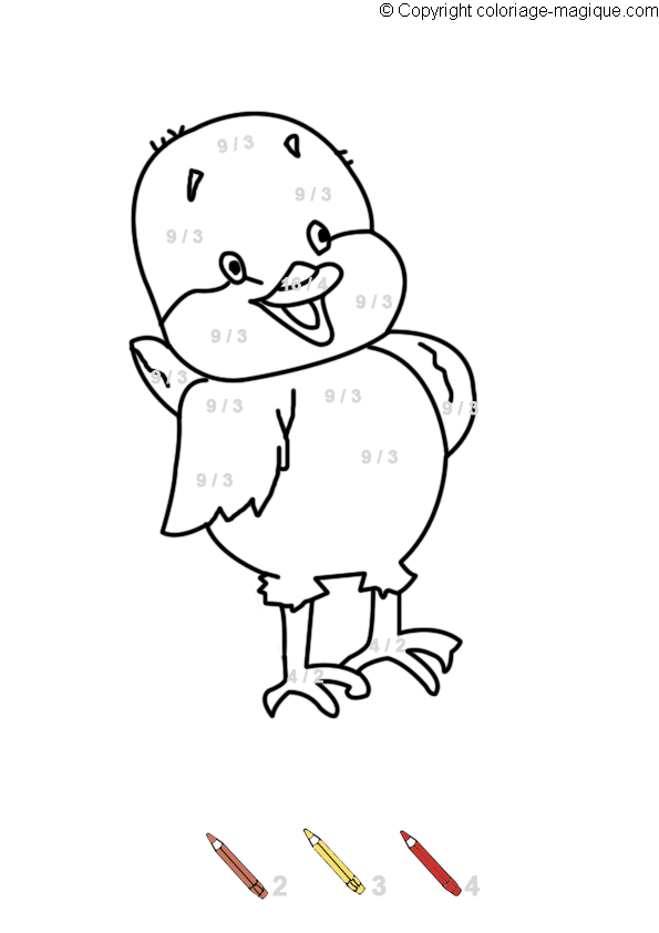 Coloriage educatif - Coloriages magiques divisions/Colorie le petit ...