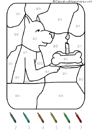 Coloriage educatif - Coloriages magiques divisions/Colorie le petit ...