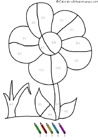 Coloriage educatif - Coloriages magiques divisions - 4