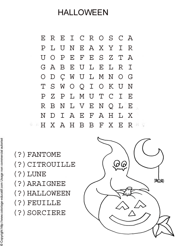 Coloriage educatif - Mots mélés niveau 2/Coloriage et mot mele sur la ...